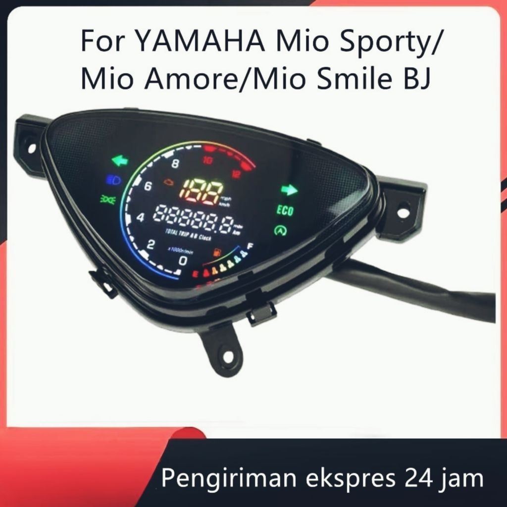 Jual 12000 RPM Meter Digital Led Meter Speedometer KMH MPH Odometer ...