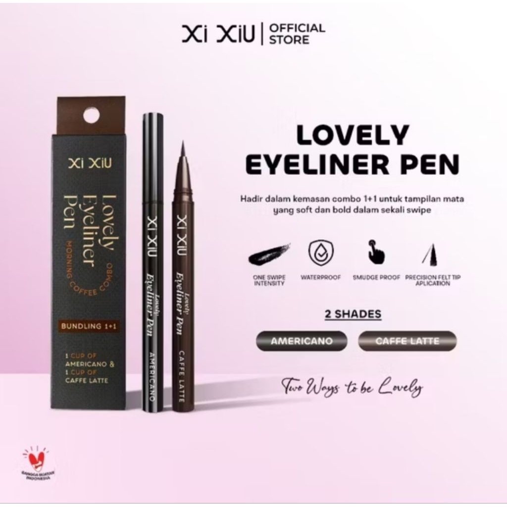 Jual Xi Xiu Eyeliner Pen Lovely COMBO Americano & Caffe Latte | Shopee ...