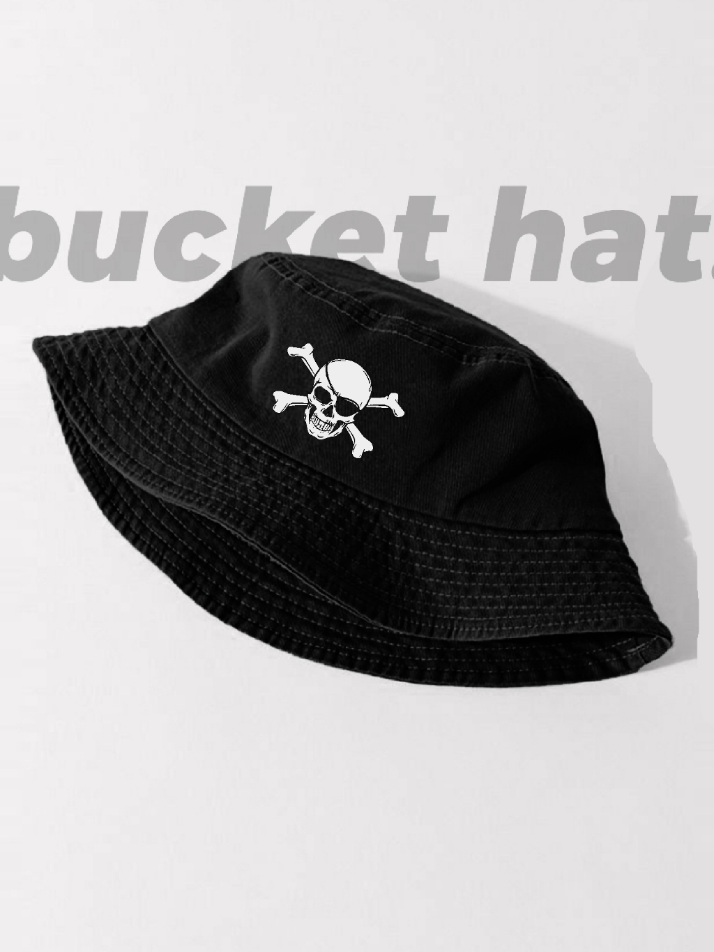 Jual topi bucket distro topi pria/wanita motif Tengkorak X premium ...
