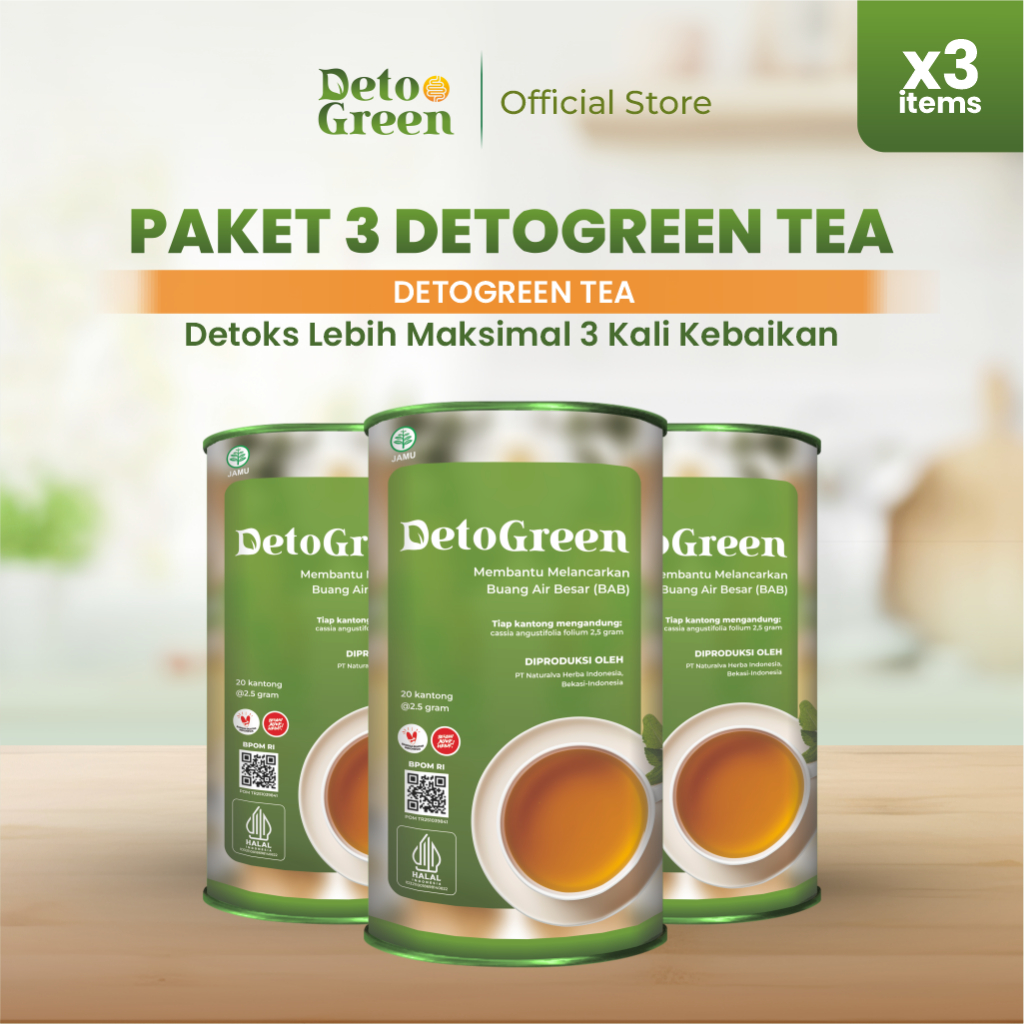 Jual DETOGREEN Paket Teh Detoks Usus Sistem Pencernaan Herbal Alami ...