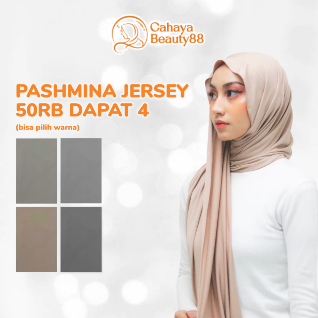 Jual (50Rb Isi 4) Pashmina Kaos Jersey Hijab Jilbab Pasmina Premium ...