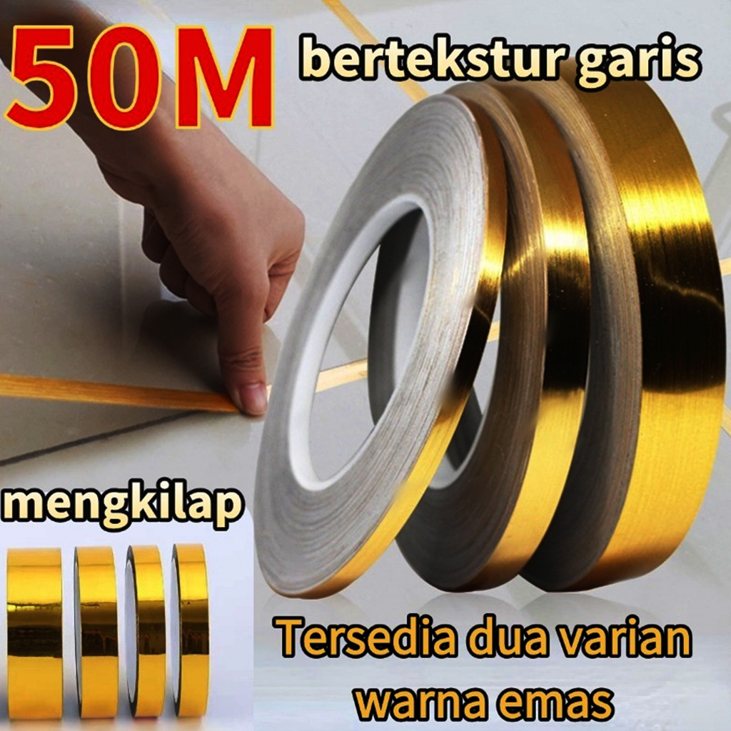 Jual Stiker List Strip Dinding STICKER 50meter Gulungan Stiker Pembatas ...