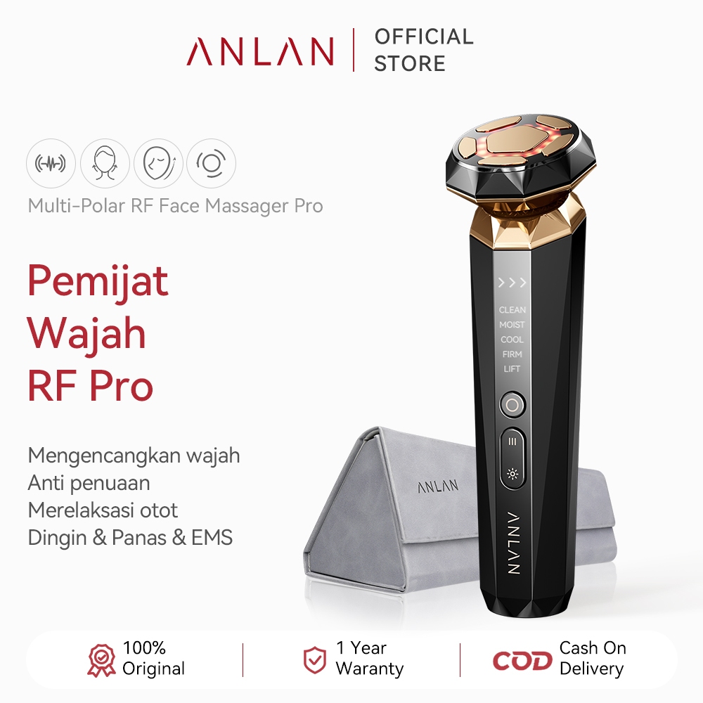 Jual ANLAN Face Massage Multifungsi RF&EMS Alat Setrika Wajah Anti ...
