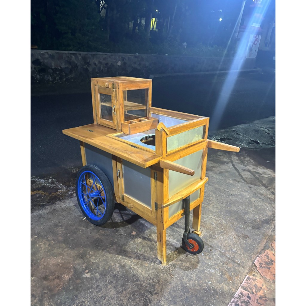 Jual DP Gerobak Dorong Kayu Jati Custom Desain Menarik,Gerobak Joglo ...