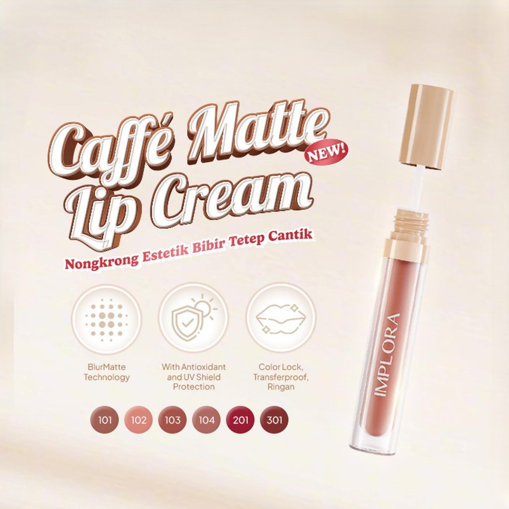 Jual AS New Implora Caffe Matte Lip Cream / Lip Tranferproof with uv ...