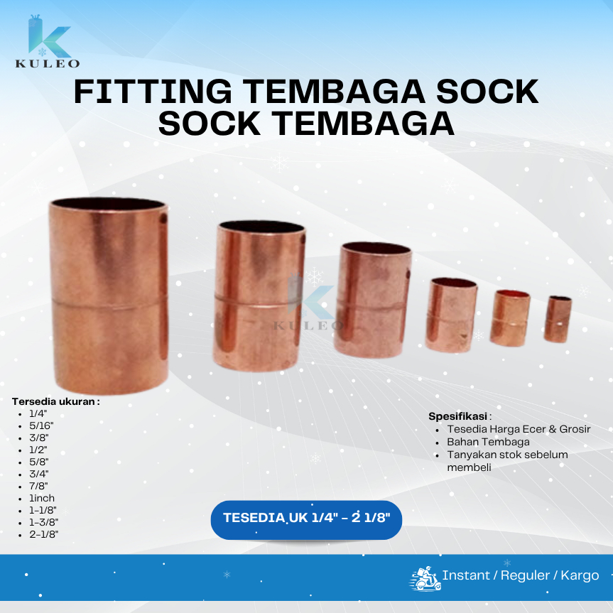 Jual Sock Tembaga / Shock Tembaga 1 3/8 inch Fitting Pipa AC - Sock ...