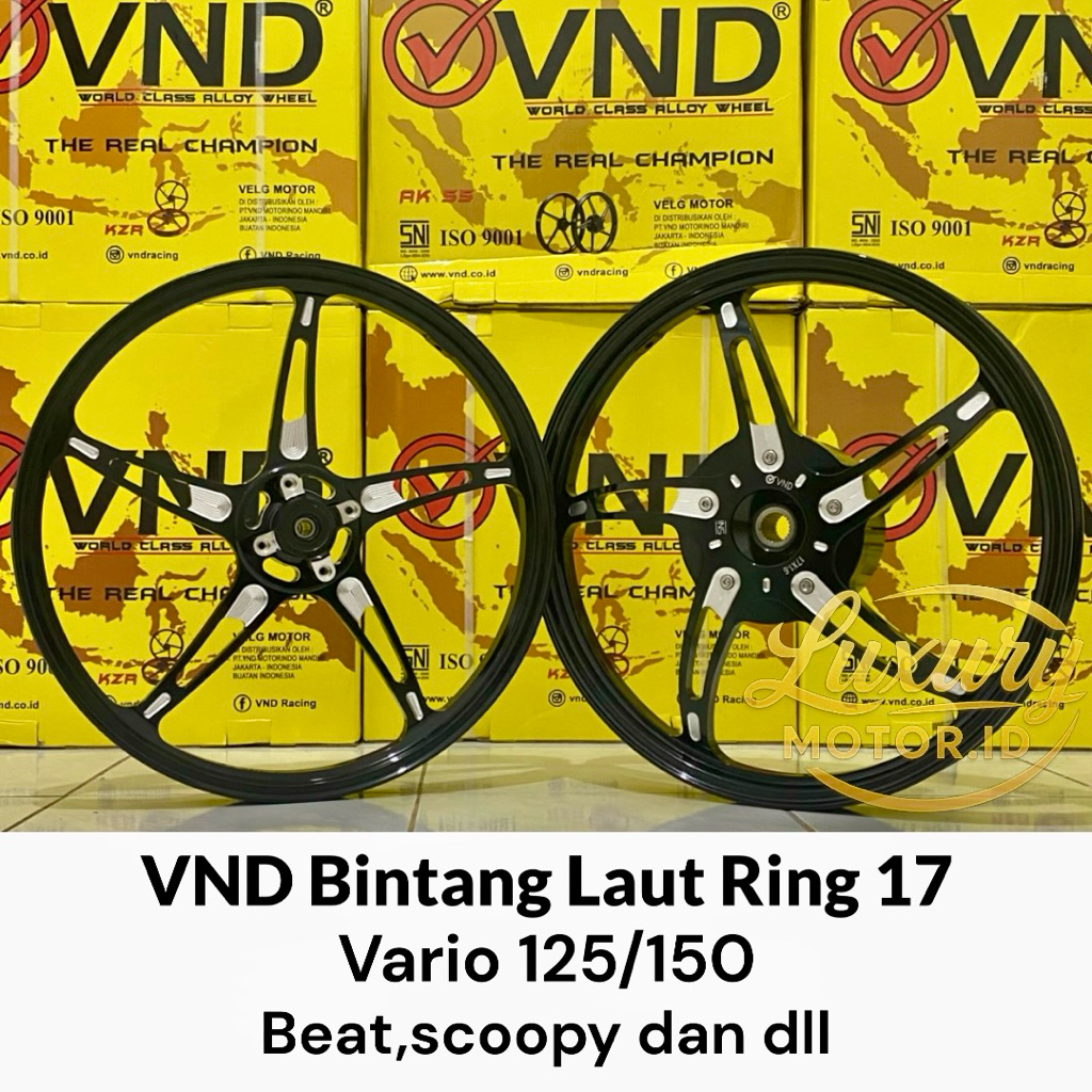 Jual Velg VND Bintang laut Ring 17 vario 125/150 beat scoopy genio ...