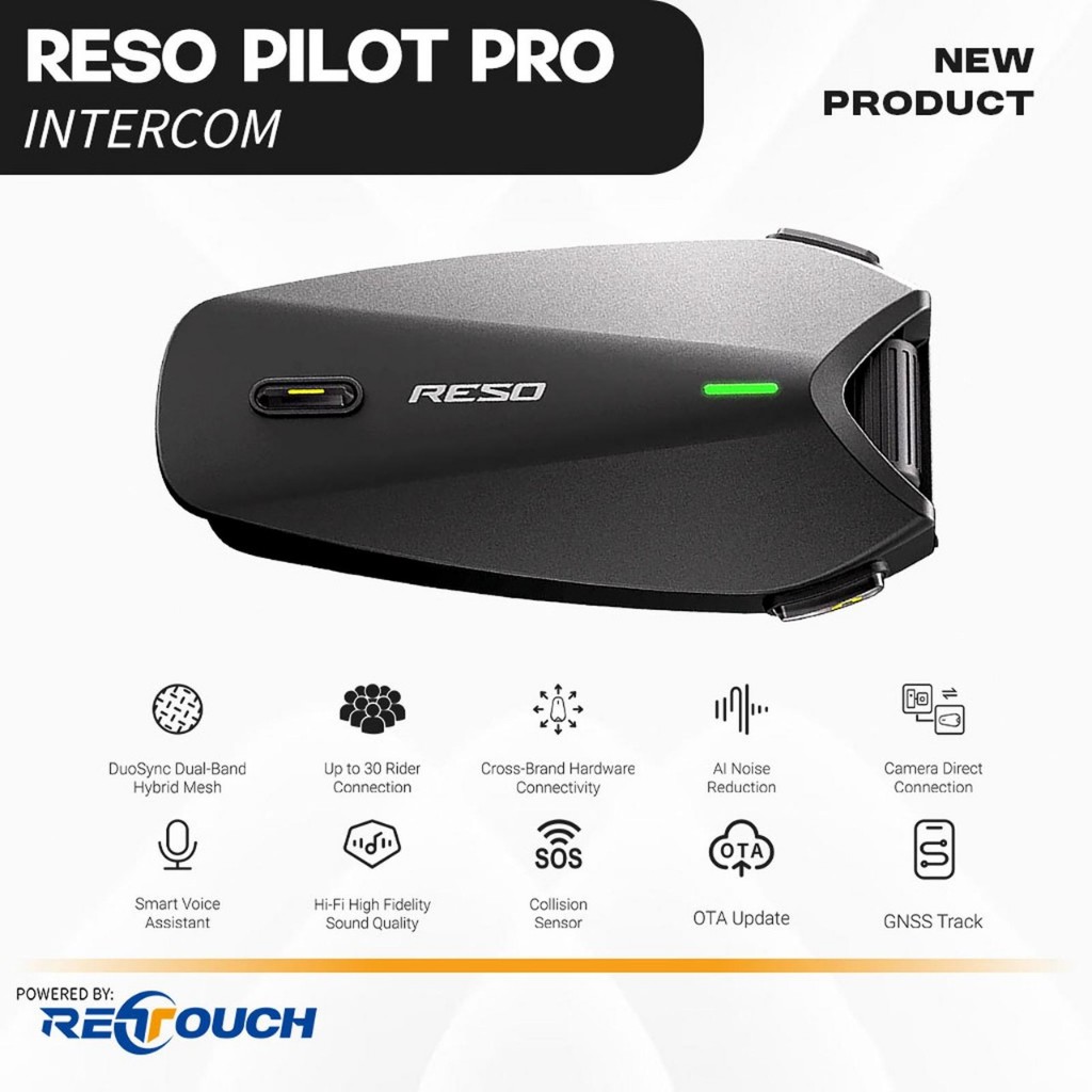 Jual Retouch Reso Pilot Pro Intercom – Dual Band Mesh AI Noise ...