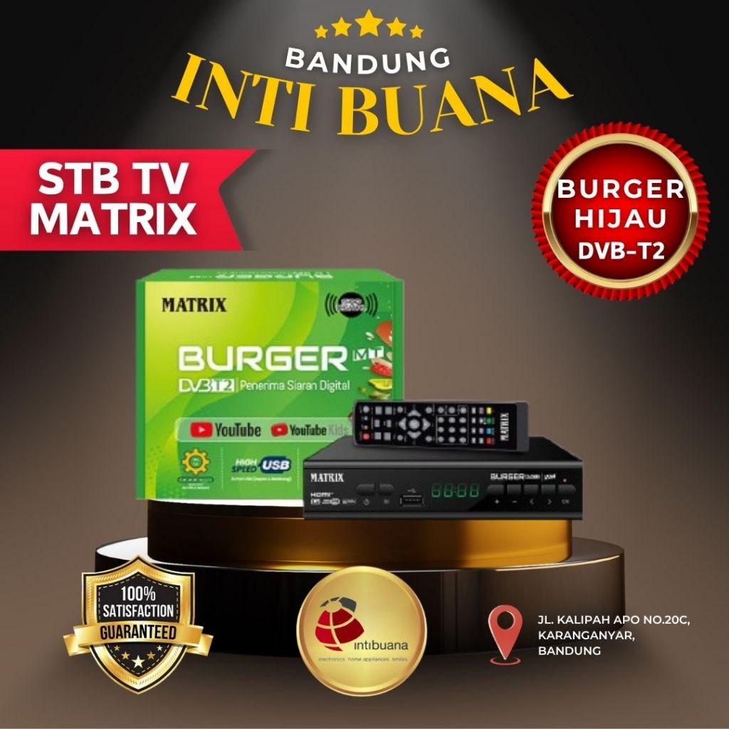 Jual Set Top Box MATRIX BURGER Hijau DVB-T2 MT / STB TV Digital MATRIX ...