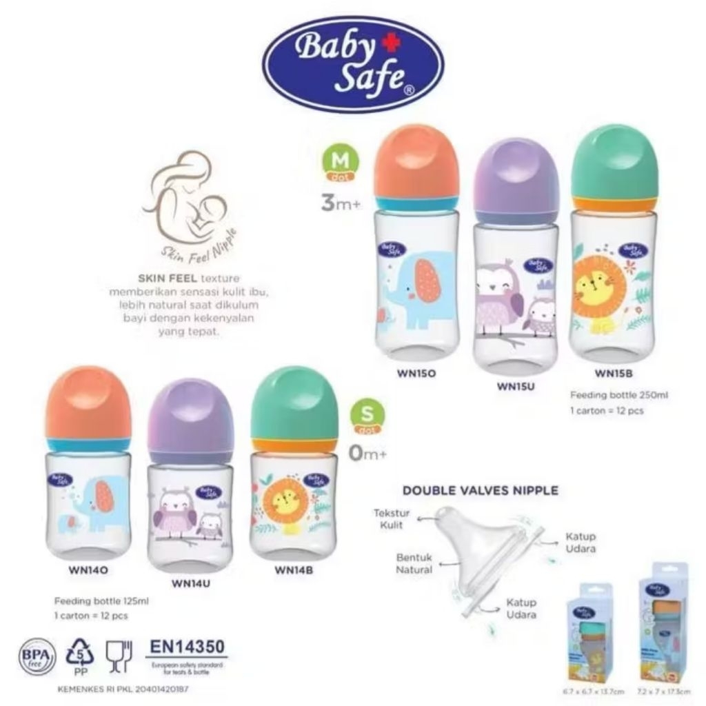 Jual BABY SAFE BOTOL WIDE NECK WN 14 WN 15 - 125 ML DAN 250 ML | Shopee ...