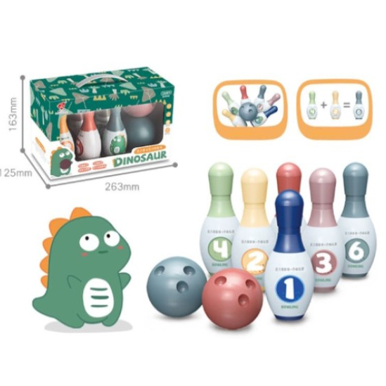 Jual Mainan Anak DINOSAUR BOWLING BALL Set Pin Bowling Motif Dinosaurus ...