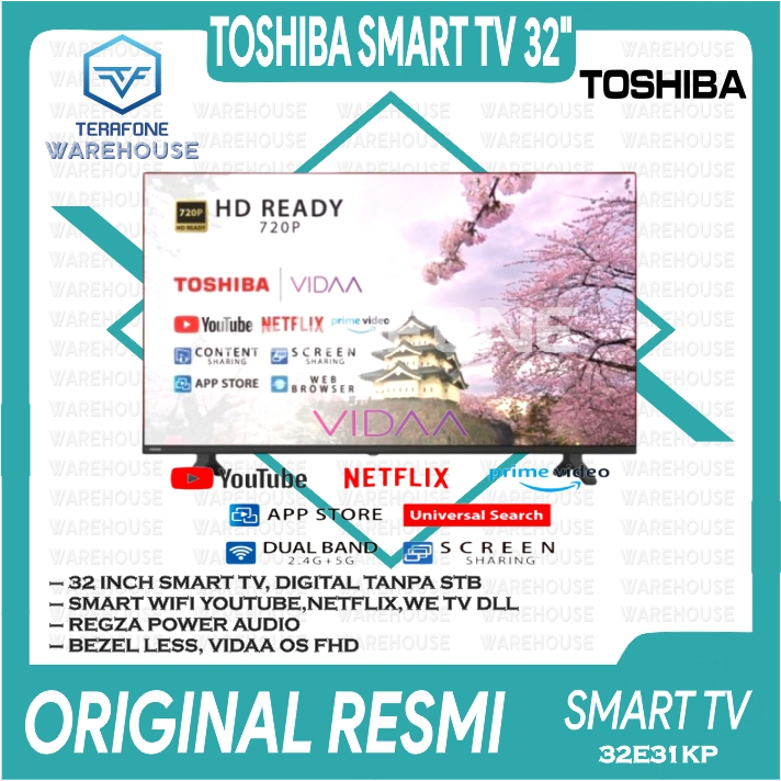 Jual Toshiba LED Smart TV 32 inch 32E31KP Garansi Resmi / Smart TV WIFI ...