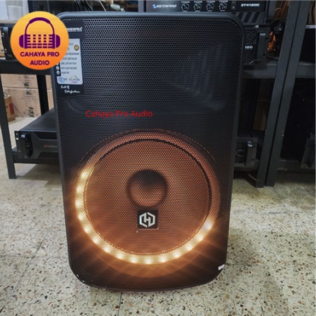 Jual Speaker Portable Karaoke Hardwell Vision 15 Pro 15 Inch 350 Watt 2 ...