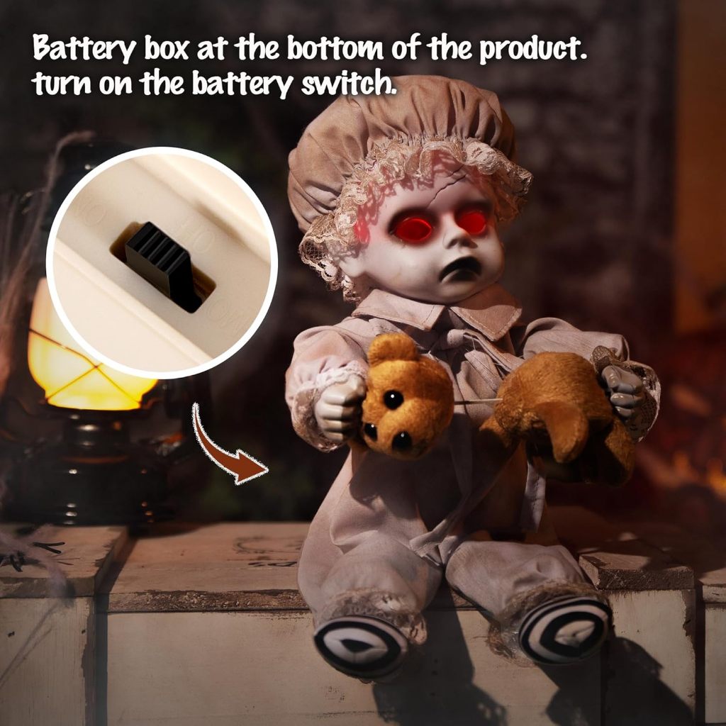 Jual SPIRIT ANIMATRONIC GHOST BOY DOLL HALLOWEEN DECORATIONS.-SOUND ...