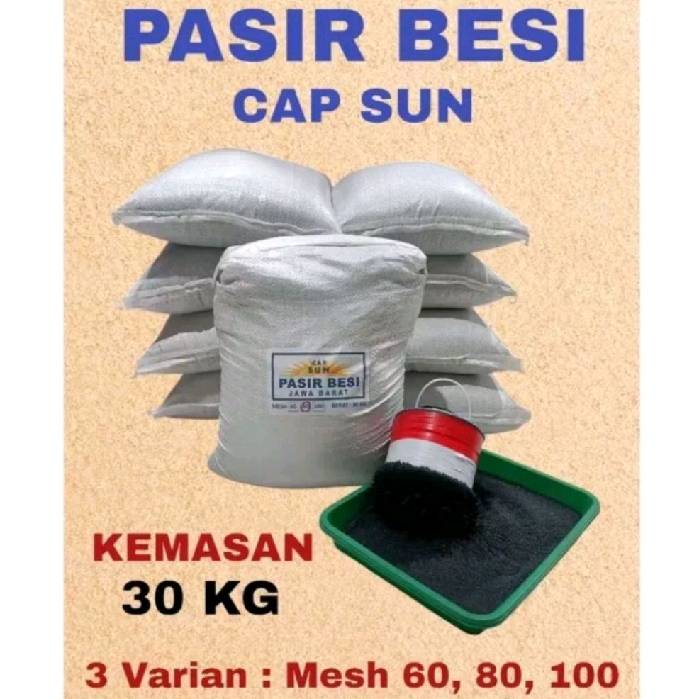 Jual PASIR BESI 30 KGKEMASAN KARUNG SANDIRON Fe3O4 SANDBLASTING ...