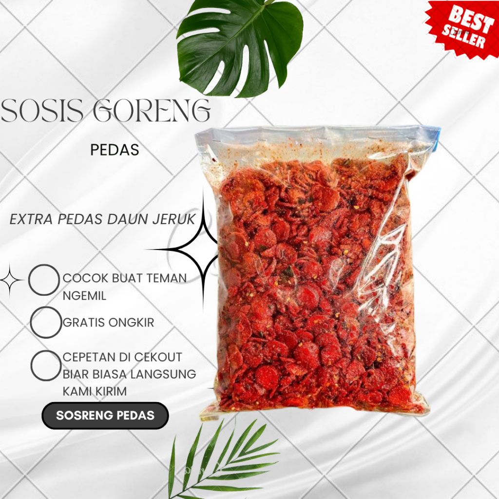 Jual sosreng pedas daun jeruk kriuk renyah cikruh sosis goreng kriuk ...