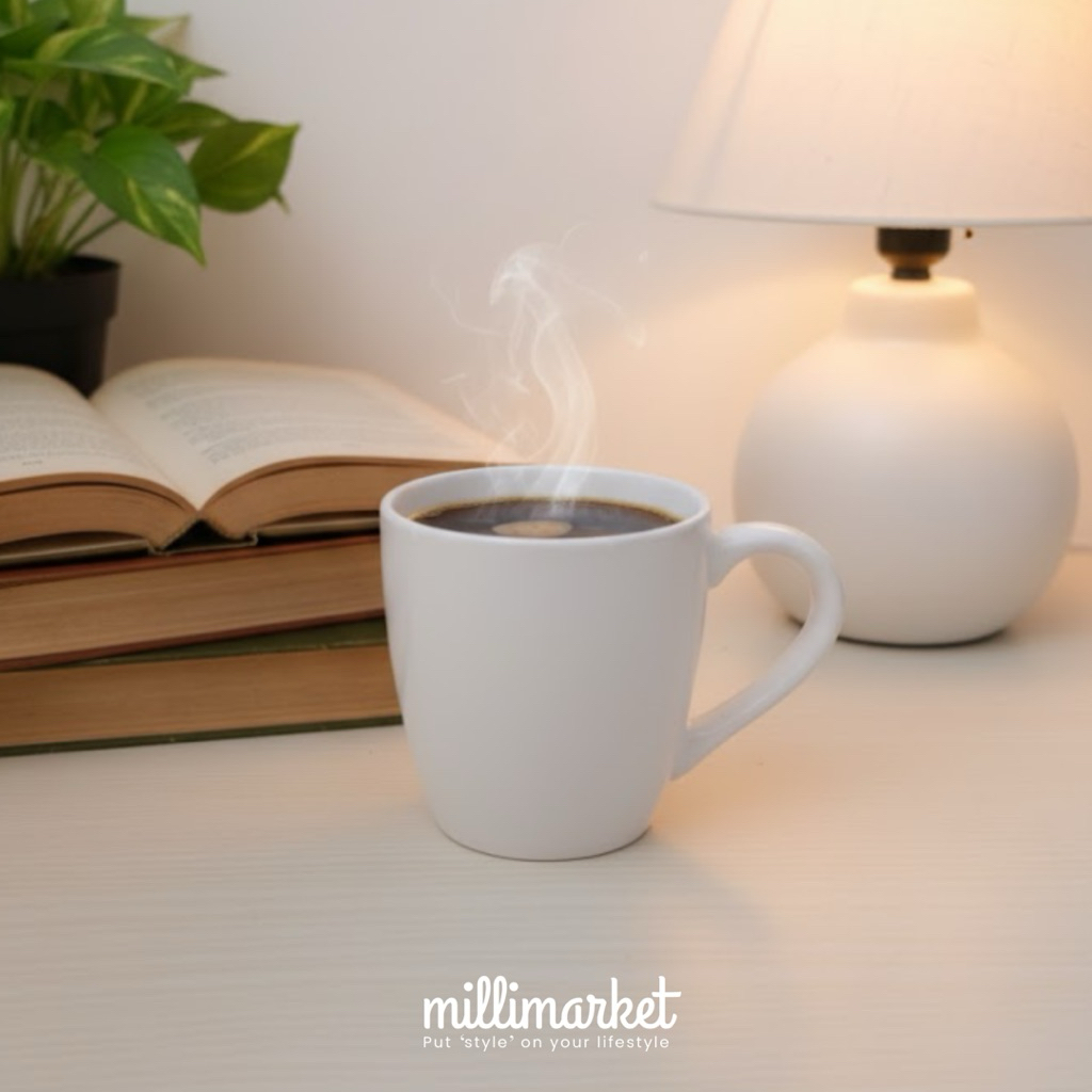 Jual [MILLI] BASIC SIMPLE MUG CERAMIC / Cangkir keramik putih / mug ...