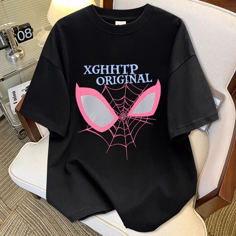 Jual Kaos Pendek Couple Oversize Baru Musim Panas, Cetakan Spiderman ...