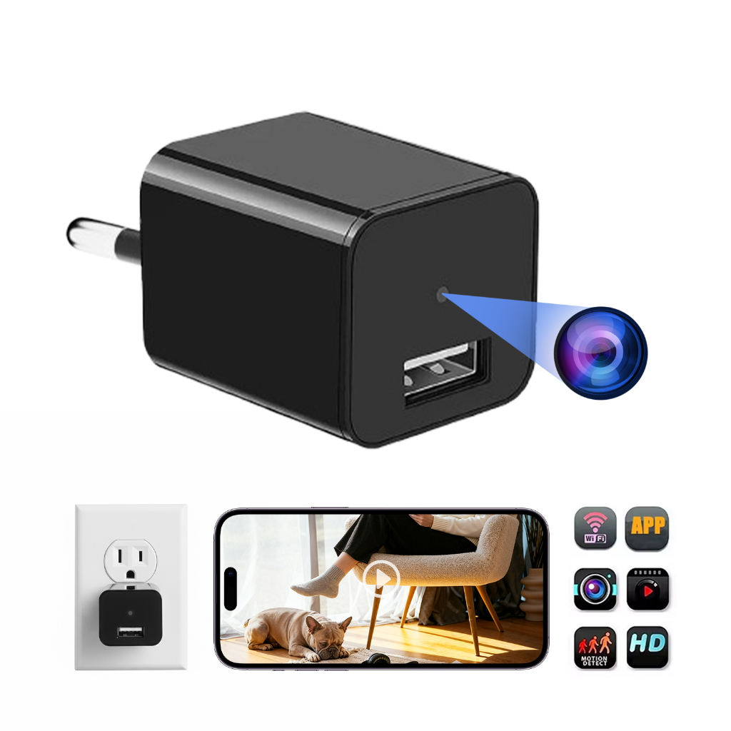 Jual Q6 V2 WiFi Kamera mini Tersembunyi CCTV HD 1080P Adaptor Daya USB ...