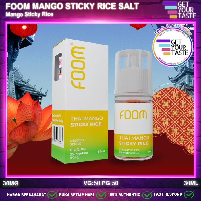 Jual Liquid Foom Thai Mango Sticky Rice Salt Nic 30ML Foom Dessert ...