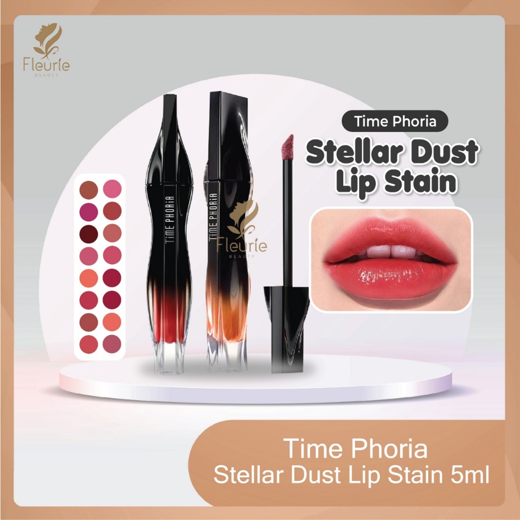 Jual Time Phoria Stellar Dust Lip Stain 5ml – Lip Tint Glossy Tahan ...