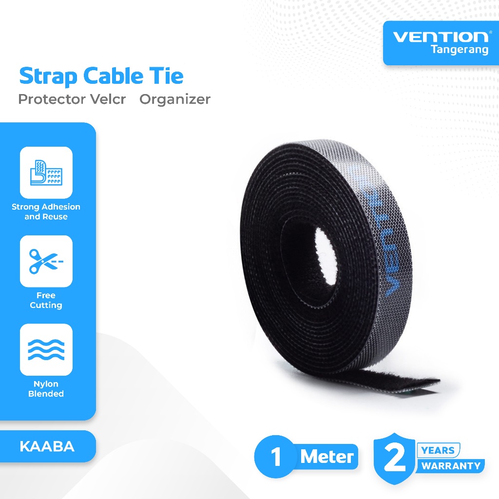 Jual Vention Kabel Strap TIE Reusable Cable Ties Winder Protector ...