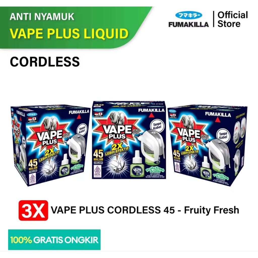 Jual Vape Liquid Elektrik Set Alat + Refill 45 Malam - Fumakilla Obat ...