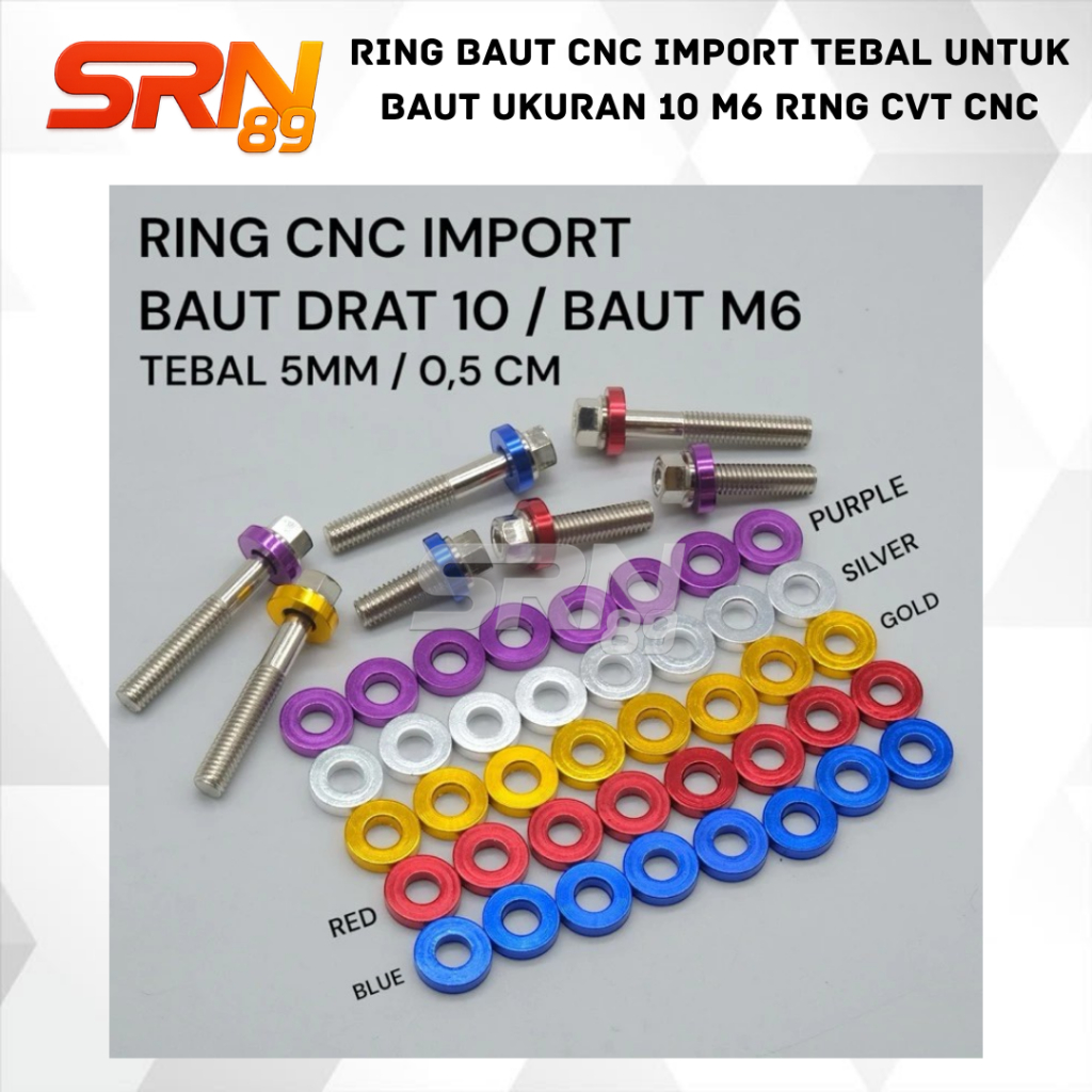 Jual RING BAUT CNC IMPORT TEBAL UNTUK BAUT UKURAN 10 M6 ring cvt cnc ...