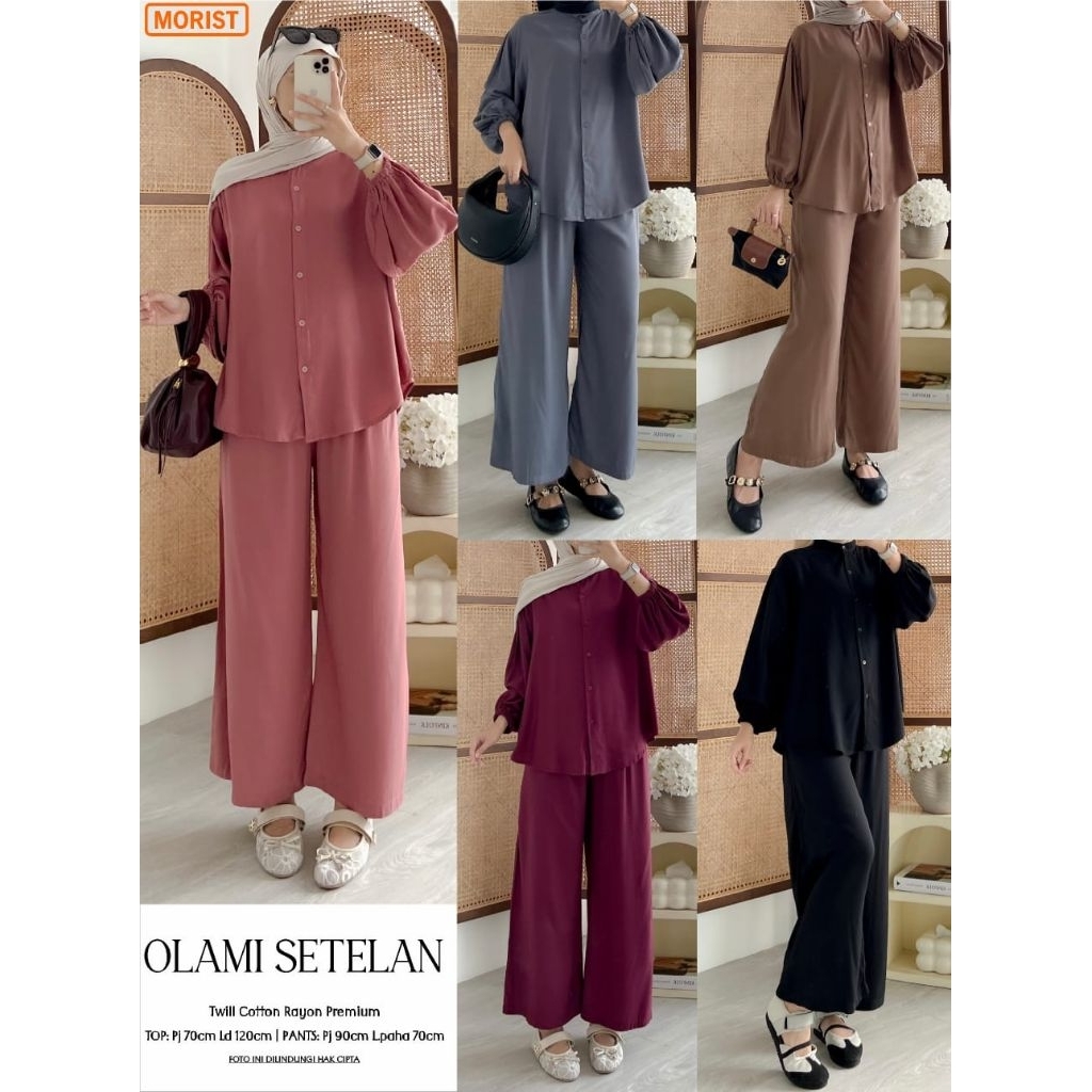Jual MOCA Olami Mofia Set Oneset Setcel Morist MRS Meong Solo | Shopee ...