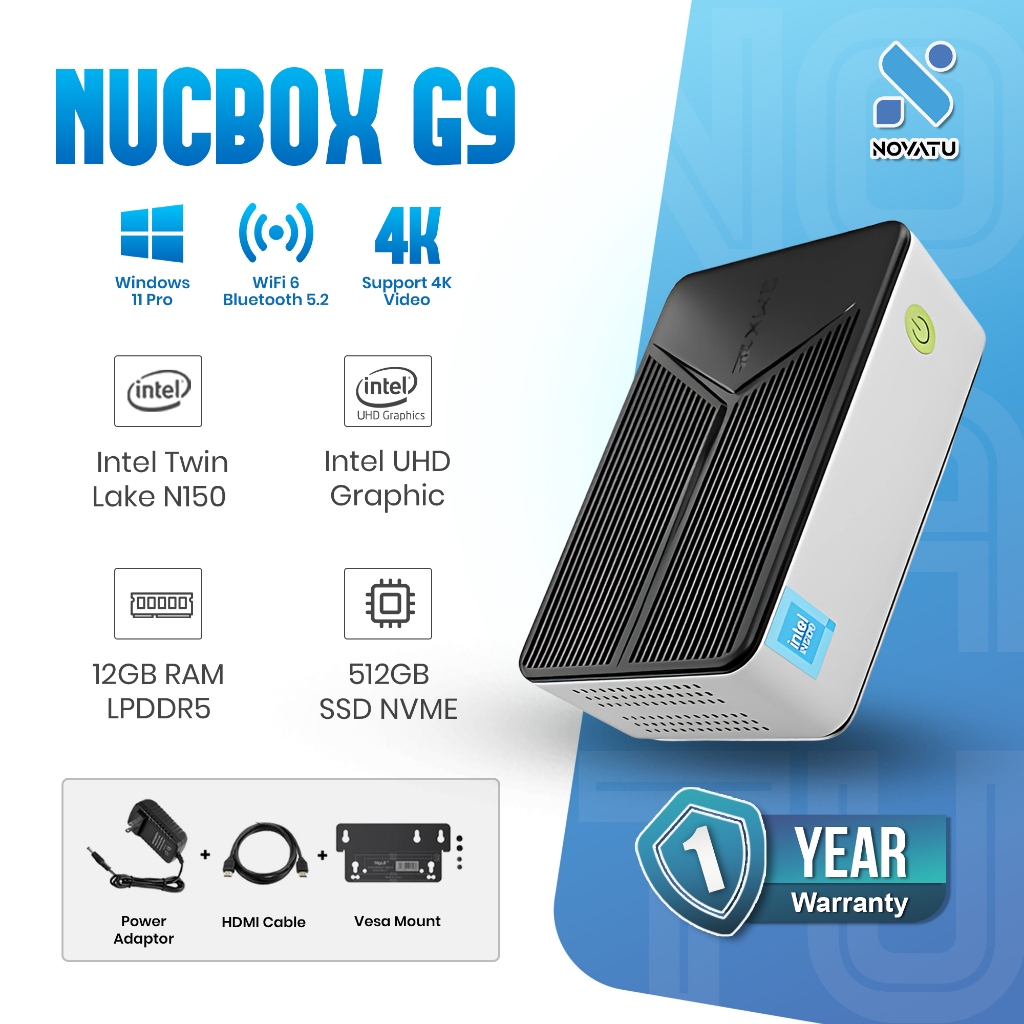 Jual GMKtec MINI PC NAS NucBox G9 - Intel Twin Lake N150 Dual Boot RAM ...