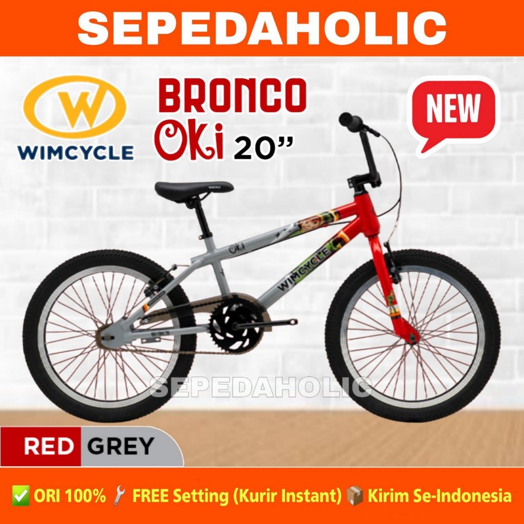 Jual Sepeda Anak Laki BMX WIMCYCLE BRONCO OKI Ukuran 20 Inch Usia 7-8 ...