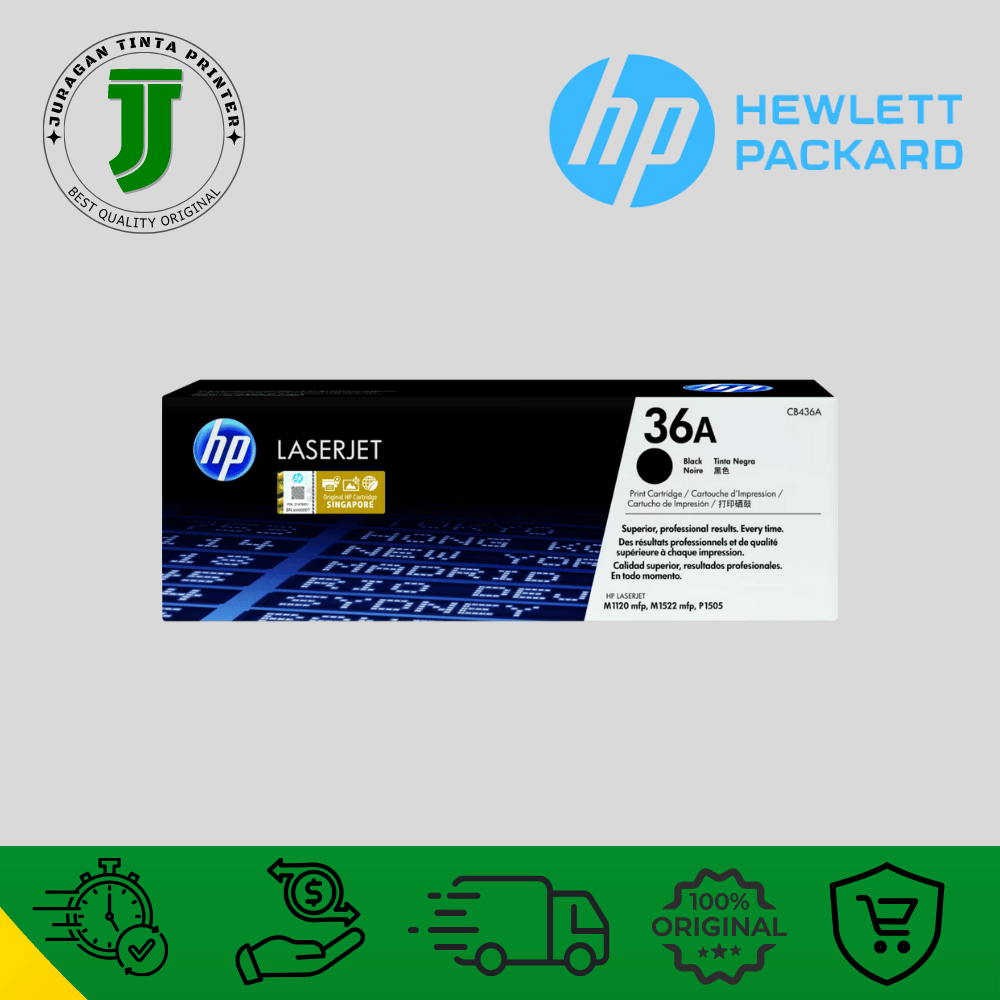 Jual Toner HP LaserJet 36A P1505 Black Cartridge ( CB436A ) | Shopee ...