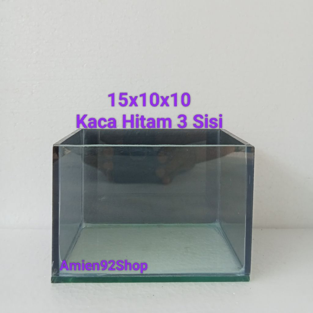 Jual soliter cupang akuarium 15x10x10 soliter hitam akuarium hitam ...