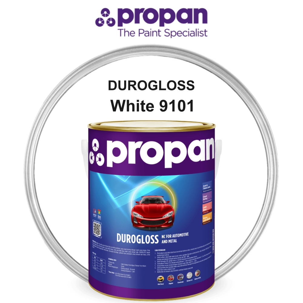 Jual CAT DUCO PROPAN DUROGLOSS 5 LT - WHITE TT 9101 E | Shopee Indonesia