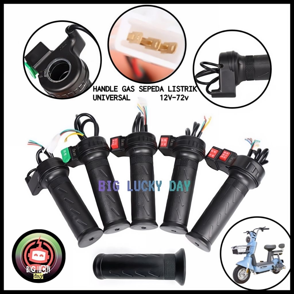 Jual Handle Gas Sepeda Listrik Universal 12V-72V Throttle Aksesoris ...