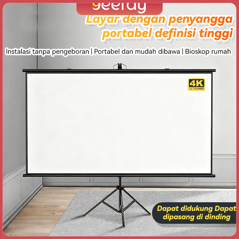 Jual Layar Proyektor Tripod Screen 16:9 Layar proyektor gantung dan ...