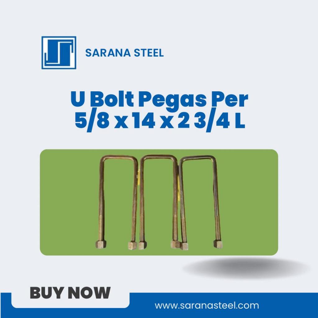 Jual U Bolt Pegas Per 5/8 x 14 x 2 3/4 L | Shopee Indonesia