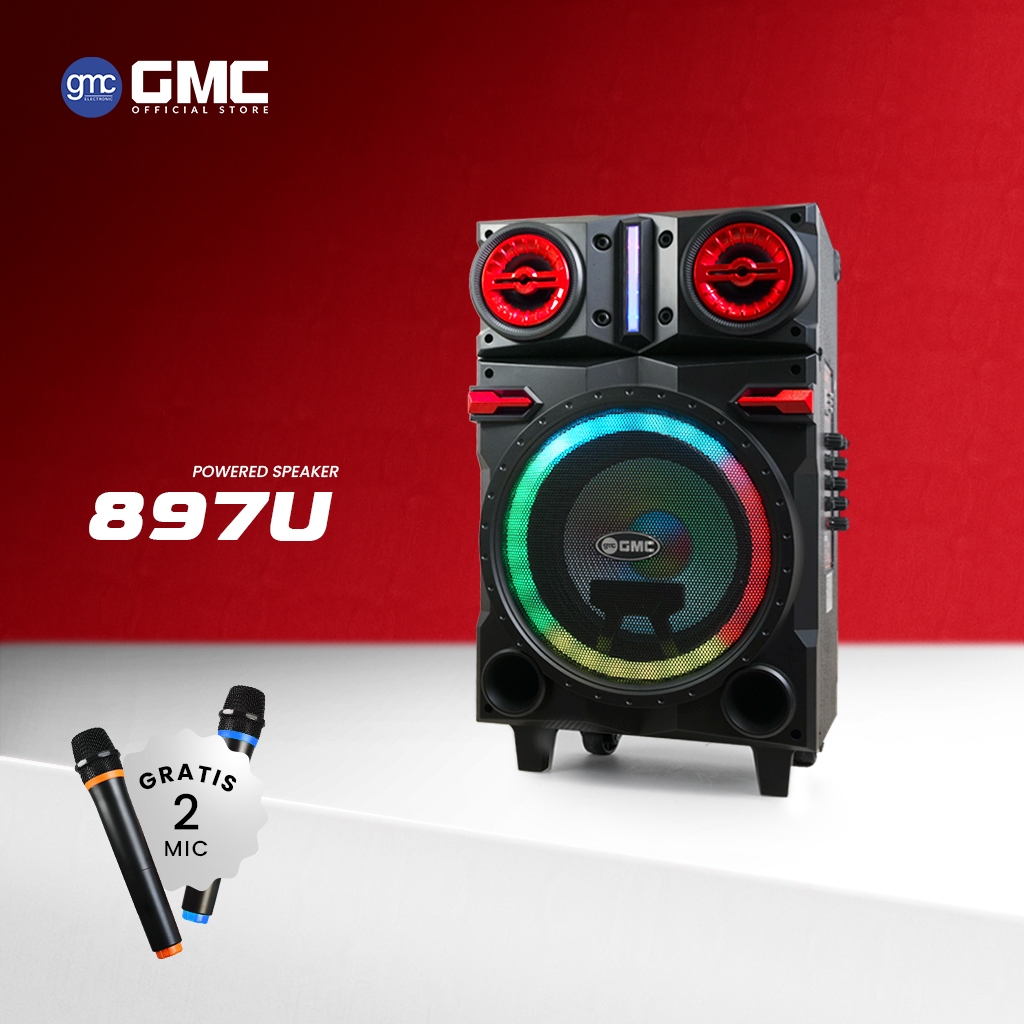 Jual GMC 897U – Speaker Karaoke Portabel Premium 10” 175W dengan ...