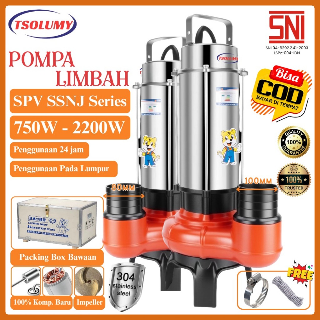 Jual Tsolumy Pompa Celup Air Kotor SSNJ & STNJ Series Pompa Septic Tank ...
