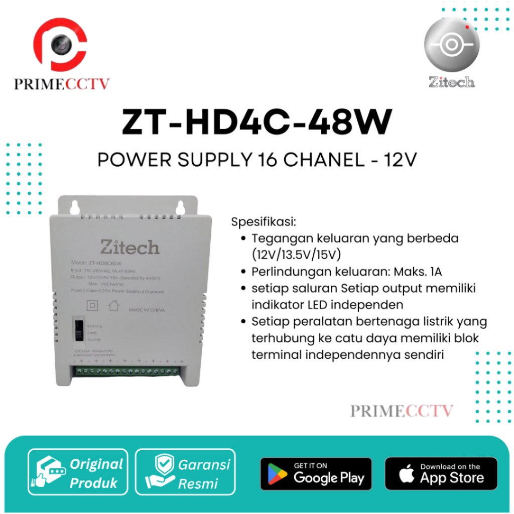 Jual POWER SUPPLY ZITECH ZT-HD4C-48W 4 CHANNEL PSU ZITECH | Shopee ...