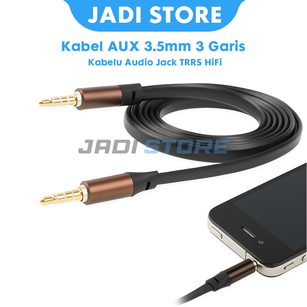 Jual Rovtop Kabel AUX 3.5mm TRRS HiFi Noodle Design 1M - S-IP4G Kabel ...