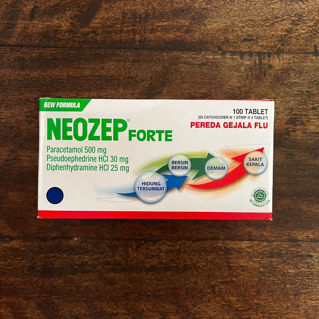 Jual 1 Box Neozep Forte Isi 25 Strip @4 tablet | Shopee Indonesia