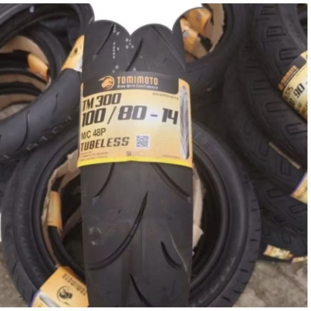 Jual Ban TOMIMOTO TM300 100/80-14 tubeless baru original | Shopee Indonesia
