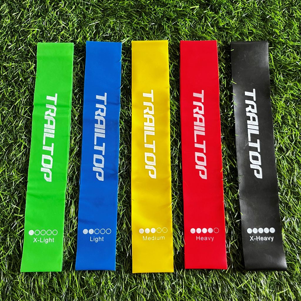 Jual Resistance Bands 5 Levels Gym Set | Trailtop Yoga Stretch Loops ...