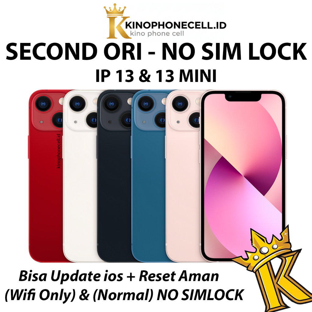Jual IPHONE 13 Second & 13 Mini Normal Inter 13 128GB 256GB 512GB ...
