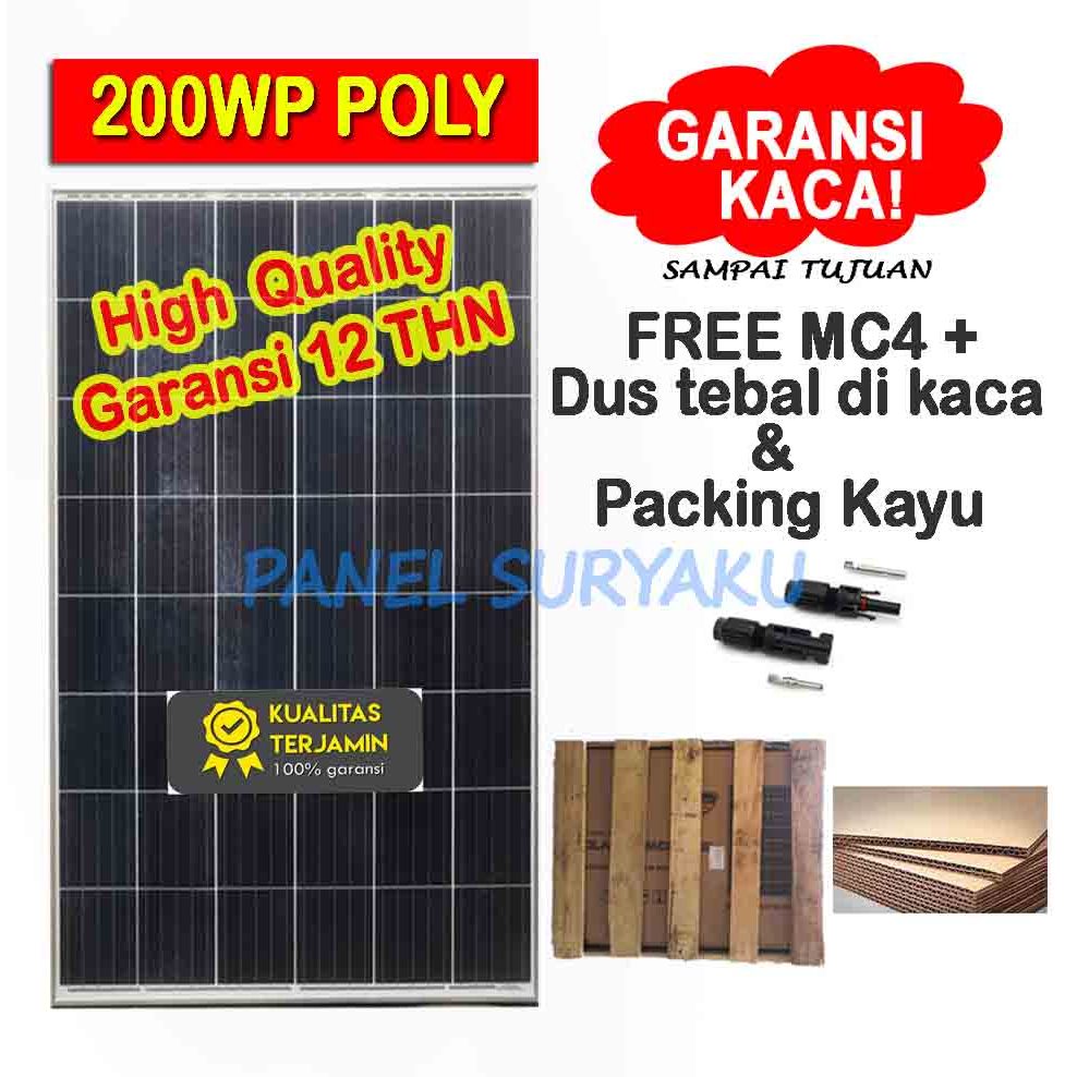 Jual Solar Panel Surya 200wp Poly Solar Cell 200wp Poly FREE Packing ...