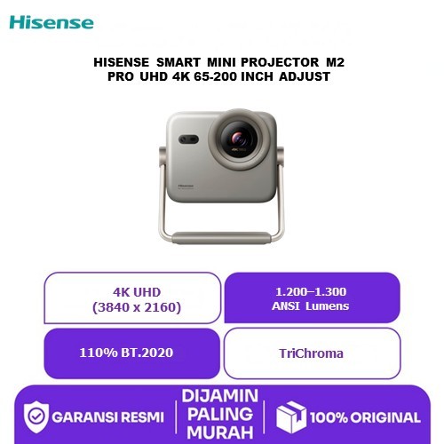 Jual HISENSE SMART MINI PROJECTOR M2 PRO UHD 4K 65-200 INCH ADJUST ...