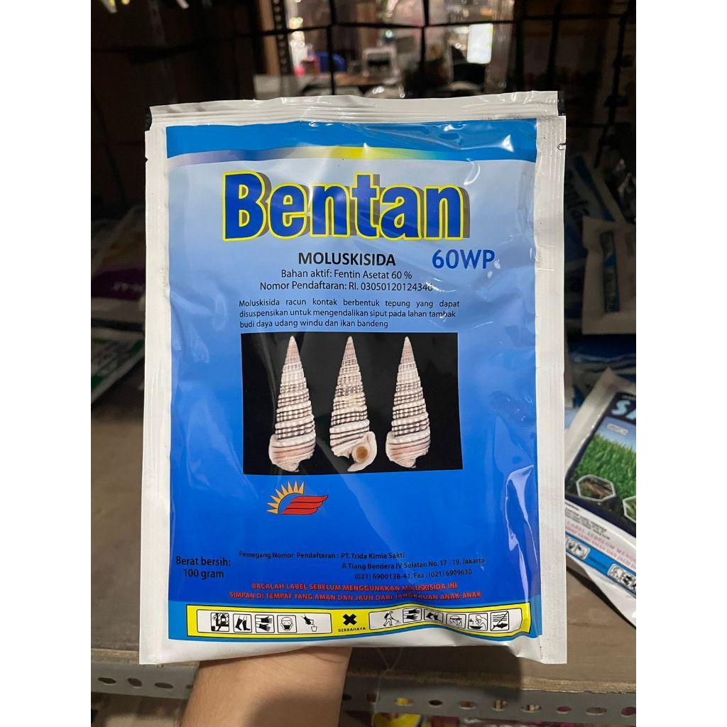 Jual BENTAN 60 WP 100 GRAM KEMASAN PABRIK MOLUSKISIDA RACUN KEONG SIPUT ...