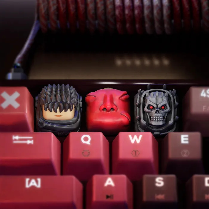 Jual Berserk Artisan Keycaps – Guts, Behelit, dan Skull Knight Custom ...