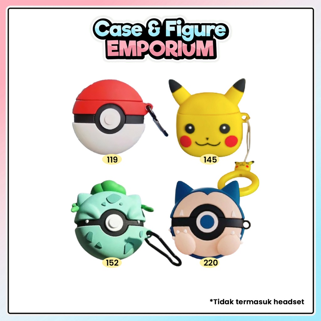 Jual [ATP] Case Pods Karakter Bola Pokemon Hijau Cover Silicone Gen 1 2 ...